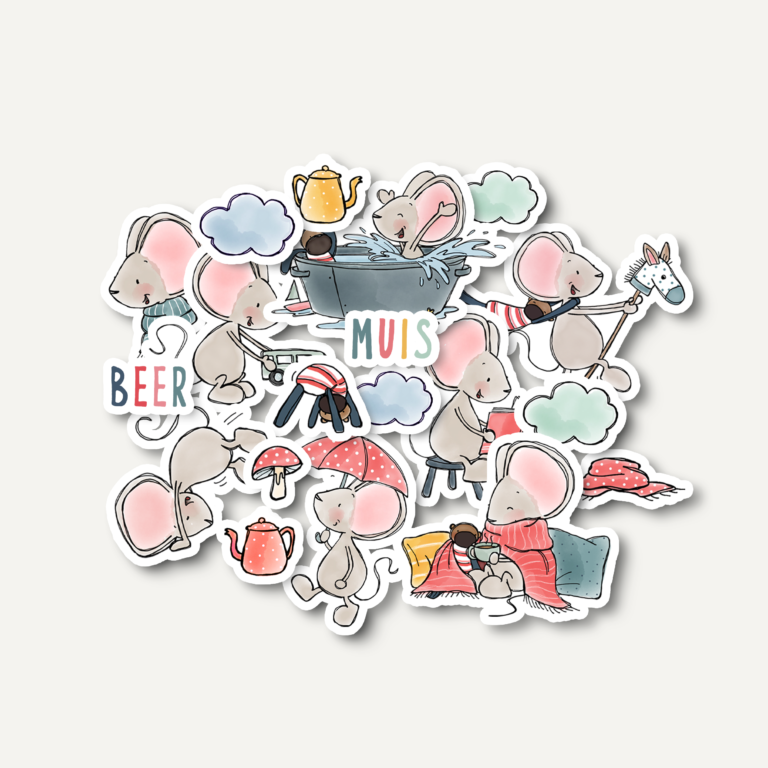 Groot formaat stickers - Thuis bij Muis