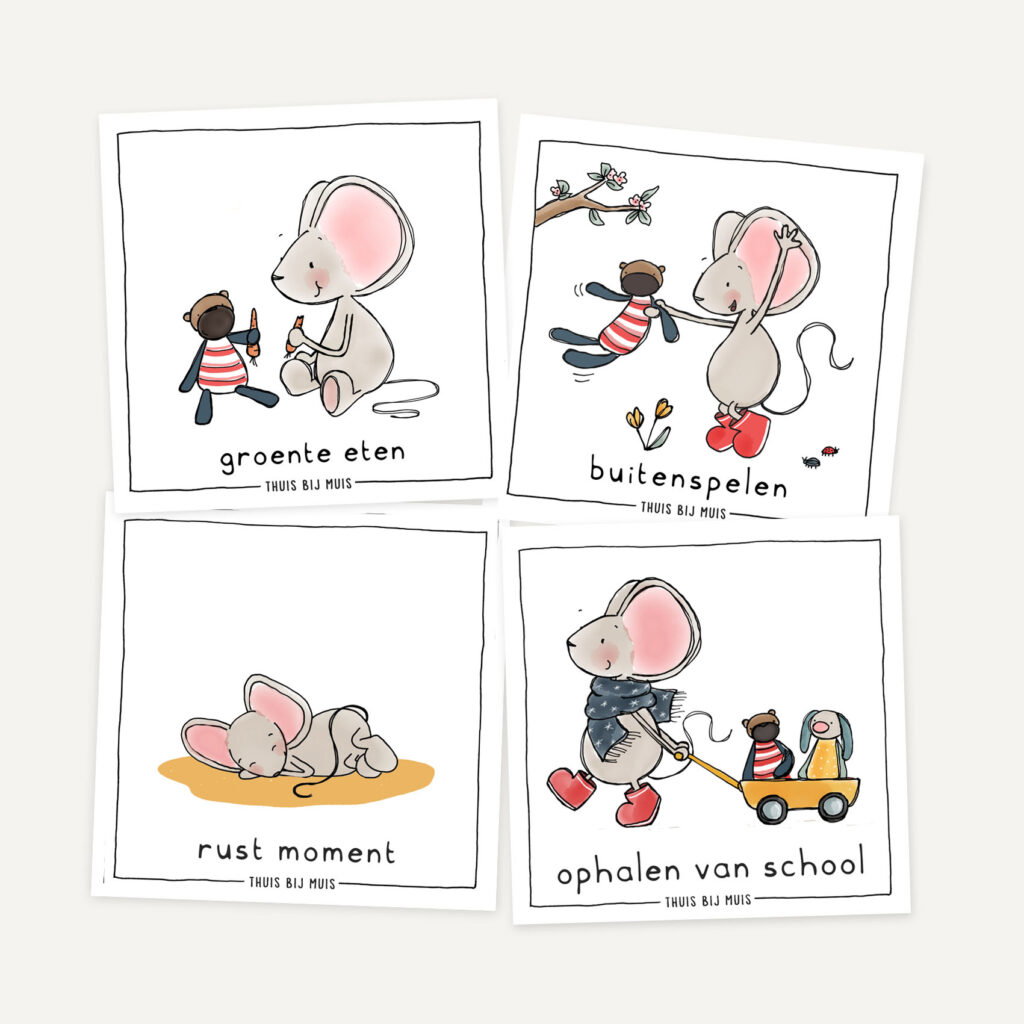 Dagritmekaarten - Thuis bij Muis