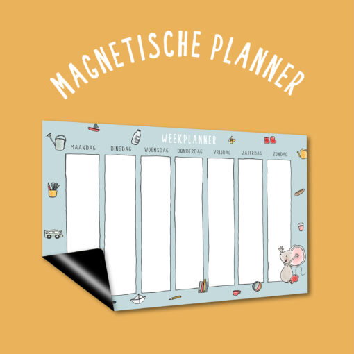 Weekplanner magneetbord hout - Thuis bij Muis