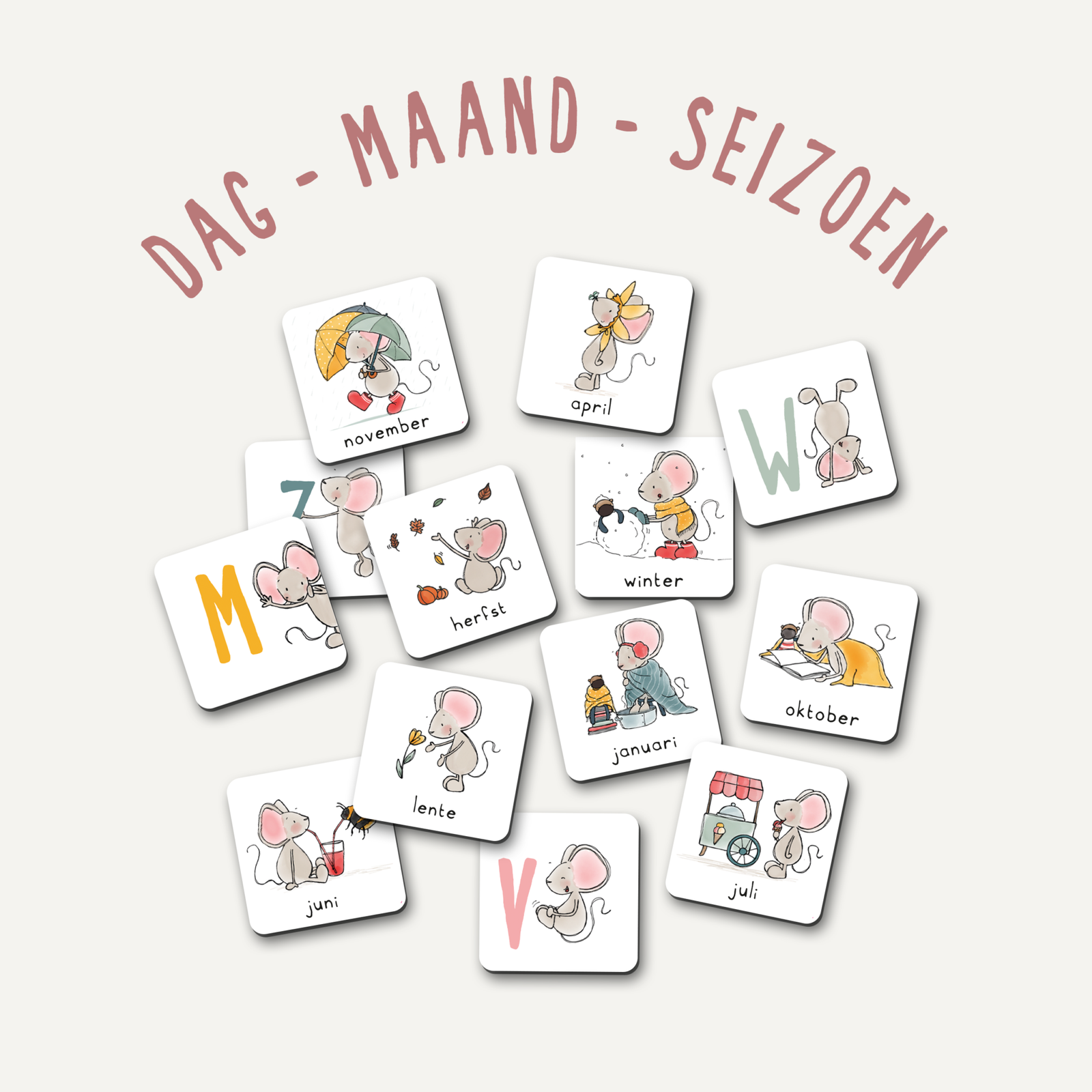 Planbord magneetsets - Thuis bij Muis