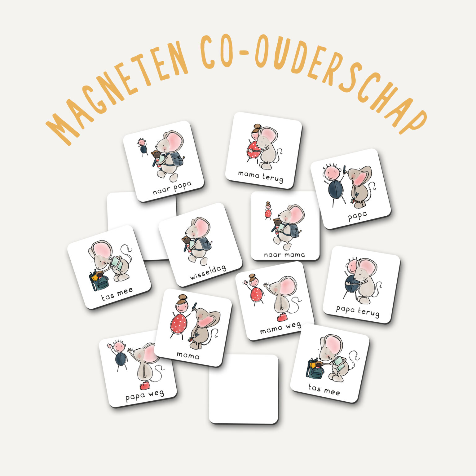 Planbord magneetsets - Thuis bij Muis