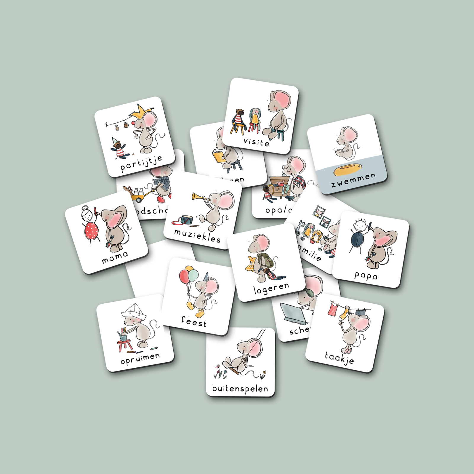 Planbord magneetsets - Thuis bij Muis